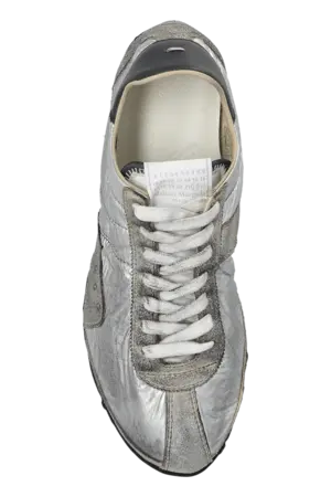 MAISON MARGIELA Low Top Metallic Sneakers - Silver