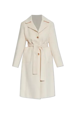 Add Wool & Cashmere Knee-length Coat - Cream