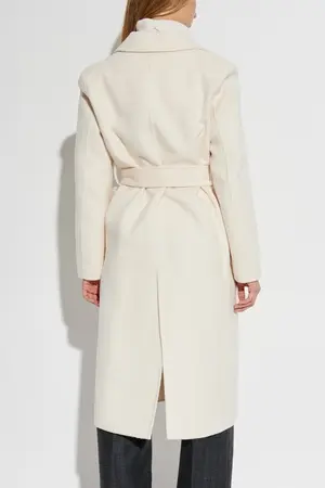 Add Wool & Cashmere Knee-length Coat - Cream