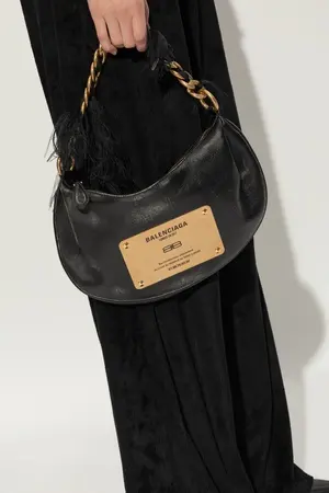 Balenciaga Leather Shoulder Bag With Vintage Effect