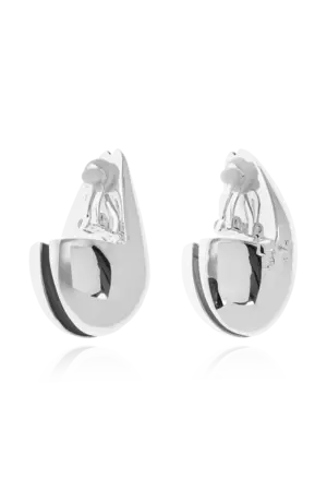 Tory Burch Brass Clip-on Earrings - Silver