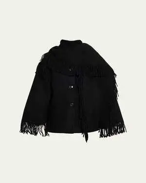 Women's Black Fringe Jackets