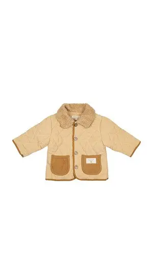 WILD WAWA Quilted Jacket With Sherpa Collar