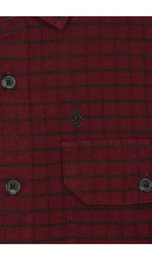 Volcom Augustone Long Sleeve Shirt In Red