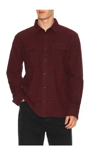 Volcom Augustone Long Sleeve Shirt In Red