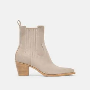 DOLCEVITA Slim Booties - Taupe Suede