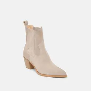 DOLCEVITA Slim Booties - Taupe Suede