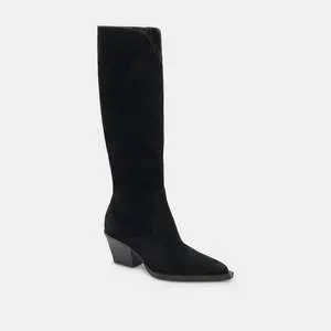 Dolce Vita Raj Wide Calf Boots - Onyx Suede