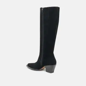 Dolce Vita Raj Wide Calf Boots - Onyx Suede