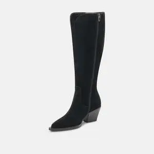 Dolce Vita Raj Wide Calf Boots - Onyx Suede