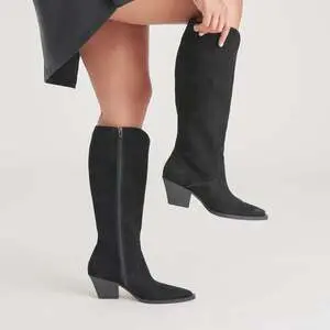 Dolce Vita Raj Wide Calf Boots - Onyx Suede