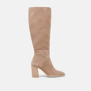 Dolce Vita Fynn Wide Calf Boots - Truffle Suede