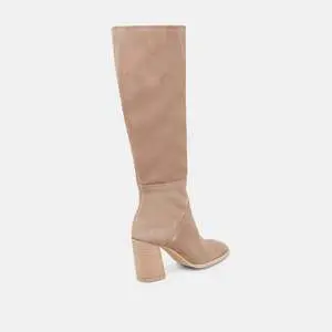 Dolce Vita Fynn Wide Calf Boots - Truffle Suede
