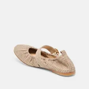 DOLCEVITA Caely Ballet Flats - Herringbone Printed Suede