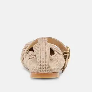 DOLCEVITA Caely Ballet Flats - Herringbone Printed Suede