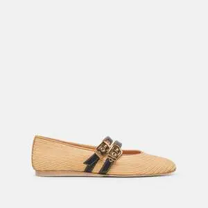 DOLCEVITA Baylee Ballet Flats - Natural Raffia