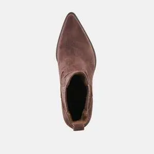 DOLCEVITA Slim Suede Booties - Mahogany Suede