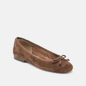 DOLCEVITA Ritla Ballet Flats - Dk Brown Suede