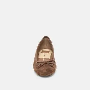 DOLCEVITA Ritla Ballet Flats - Dk Brown Suede
