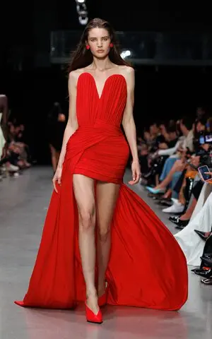 Stella McCartney Asymmetric Crepe-jersey Gown - Red