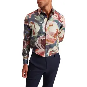 Ted Baker London Brynhil Print Cotton Button-up Shirt