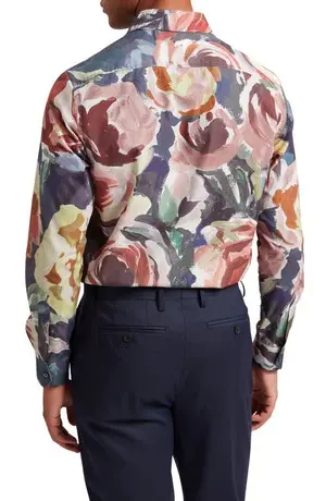 Ted Baker London Brynhil Print Cotton Button-up Shirt