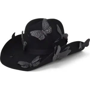 GIGI BURRIS MILLINERY Britney Butterfly Western Hat - Black