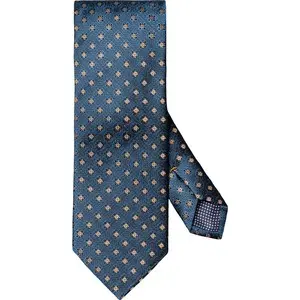 Eton Medallion Italian Silk Neck Tie - Dark Blue