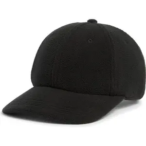 Zella Faux Shearling Baseball Cap - Black