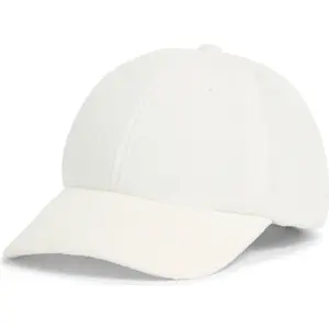 Zella Faux Shearling Baseball Cap - Ivory Egret