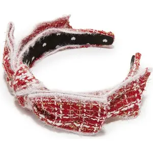 Lele Sadoughi Shirley Slim Tweed Headband - Frosted Red