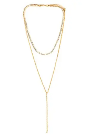 PANACEA Layered Y Necklace - Gold