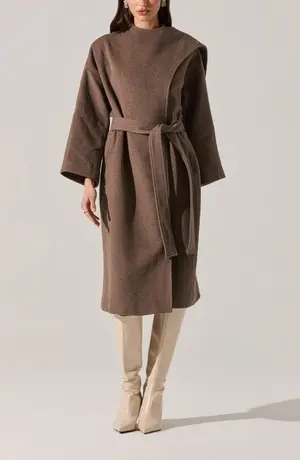 Astr The Label Elaxi Belted Coat