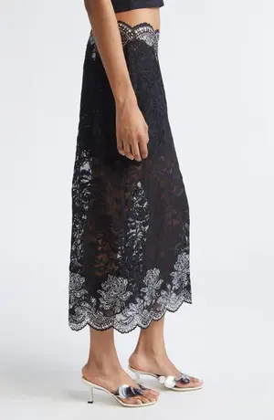 Rabanne Stud Embellished Lace Skirt