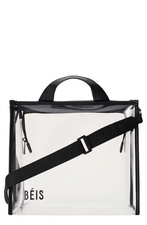 BEIS The Clear Stadium Tote - Black
