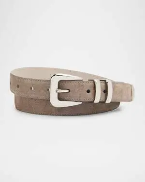 Brunello Cucinelli Suede Western Belt - Brown