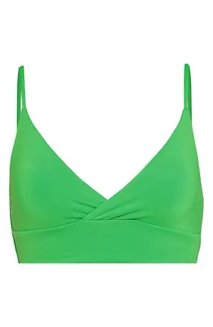 MAAJI Emerald Brocade Crisscross Reversible Bikini Top