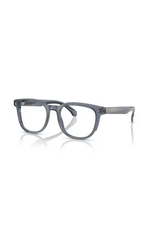 Moncler Tortoiseshell Full Rim Square Eyeglasses - Blue