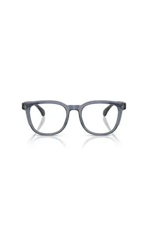 Moncler Tortoiseshell Full Rim Square Eyeglasses - Blue