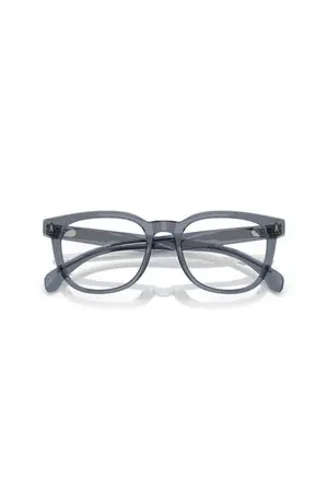 Moncler Tortoiseshell Full Rim Square Eyeglasses - Blue
