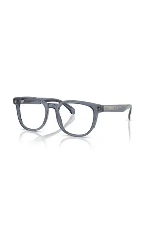 Moncler 52mm Square Full Rim Eyeglasses - Blue