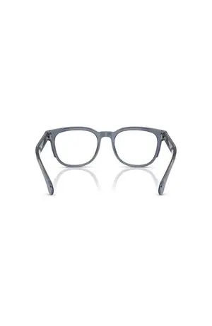 Moncler 52mm Square Full Rim Eyeglasses - Blue