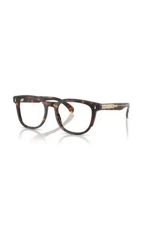 Moncler 52mm Square Full Rim Eyeglasses Tortoise