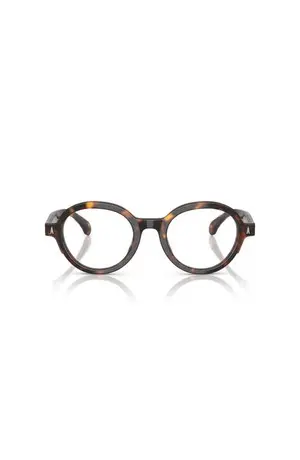 Moncler 49mm Round Eyeglasses - Tortoise