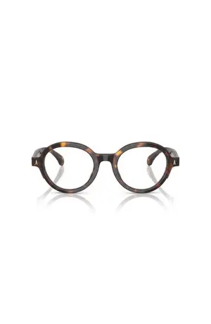 Moncler Round Acetate Eyeglasses - Tortoise
