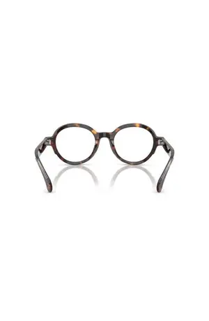 Moncler Round Acetate Eyeglasses - Tortoise