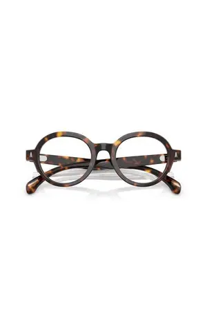 Moncler Round Acetate Eyeglasses - Tortoise
