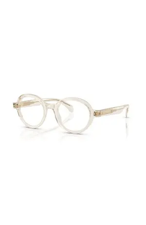 Moncler 49mm Round Eyeglasses - White