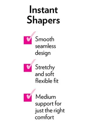 SECRET SOLUTIONS Instant Shaper Thigh Slimmer Medium Control - Black
