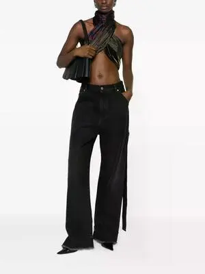 DARKPARK Frayed Denim Straight-leg Jeans - Black